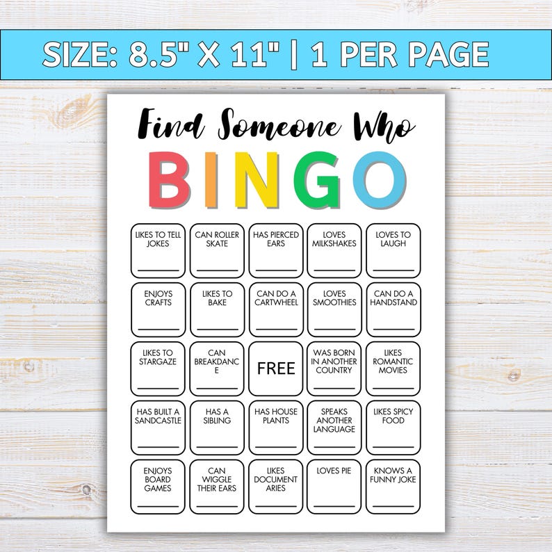 200 Bingo Cards: Find Someone Who Bingo, Get to Know You Bingo ...