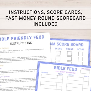 Bible Friendly Feud, Bible Games, Church Family Feud, Bible Family Feud ...