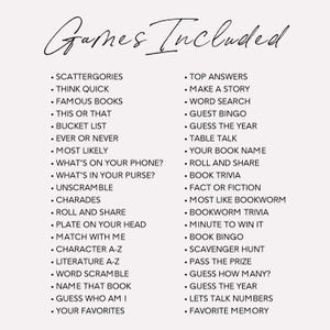 Book Club Games, Book Club Icebreakers, Book Club Activity, Printable ...