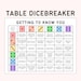 Dicebreaker Game, Games for Kid, Teacher Resource, Roll and Tell Game ...