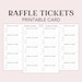 Raffle Ticket Form, Printable Enter to Win Ticket, Drawing Slips - Etsy