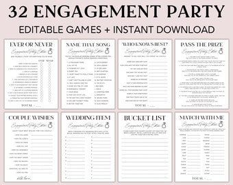 Engagement Party Games Bundle, Printable Engagement Games, Proposal ...