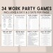 Editable Work Party Games Bundle: 34 Printable Team Activities (canva ...