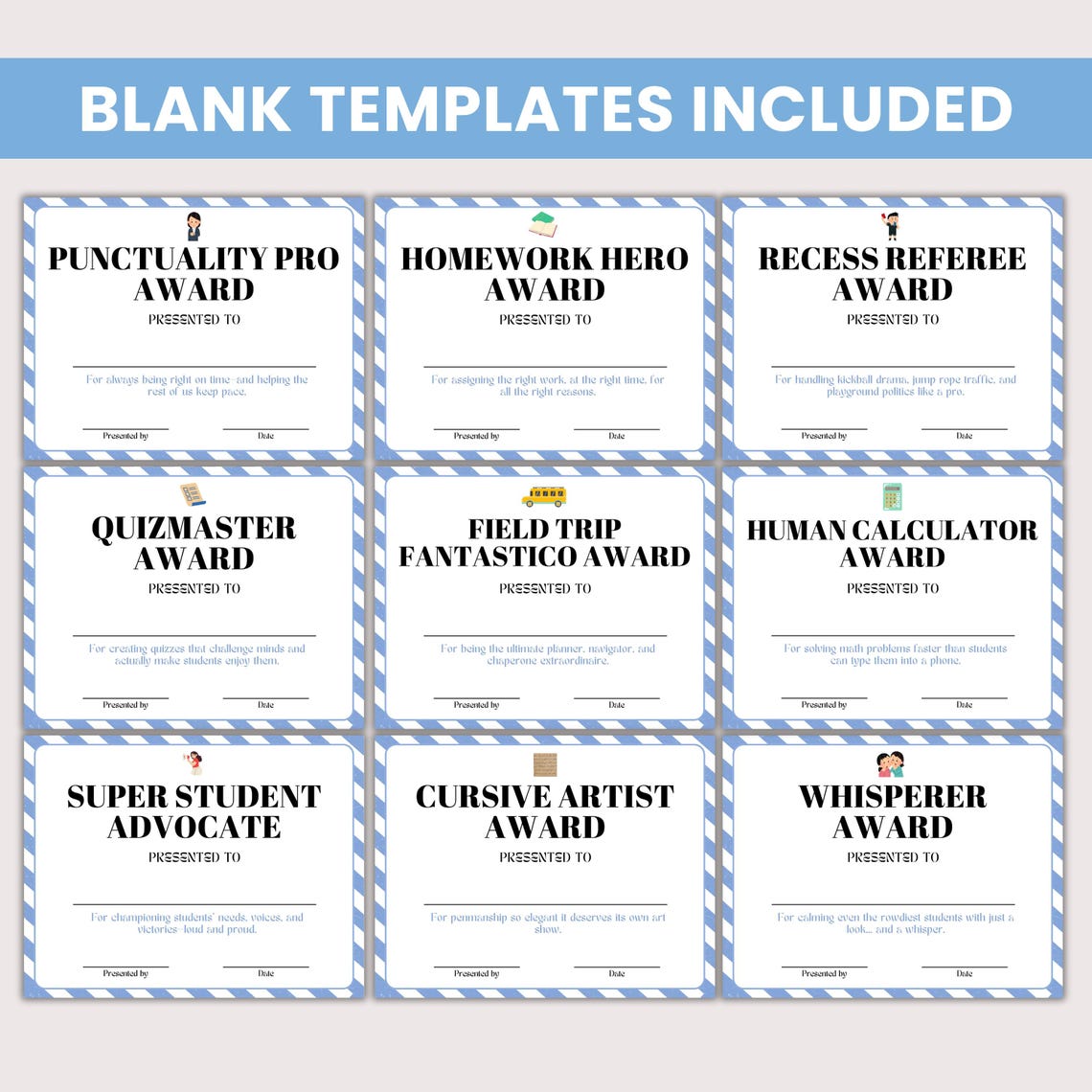 Editable Teacher Awards: 200+ School Superlatives (CANVA) - Etsy