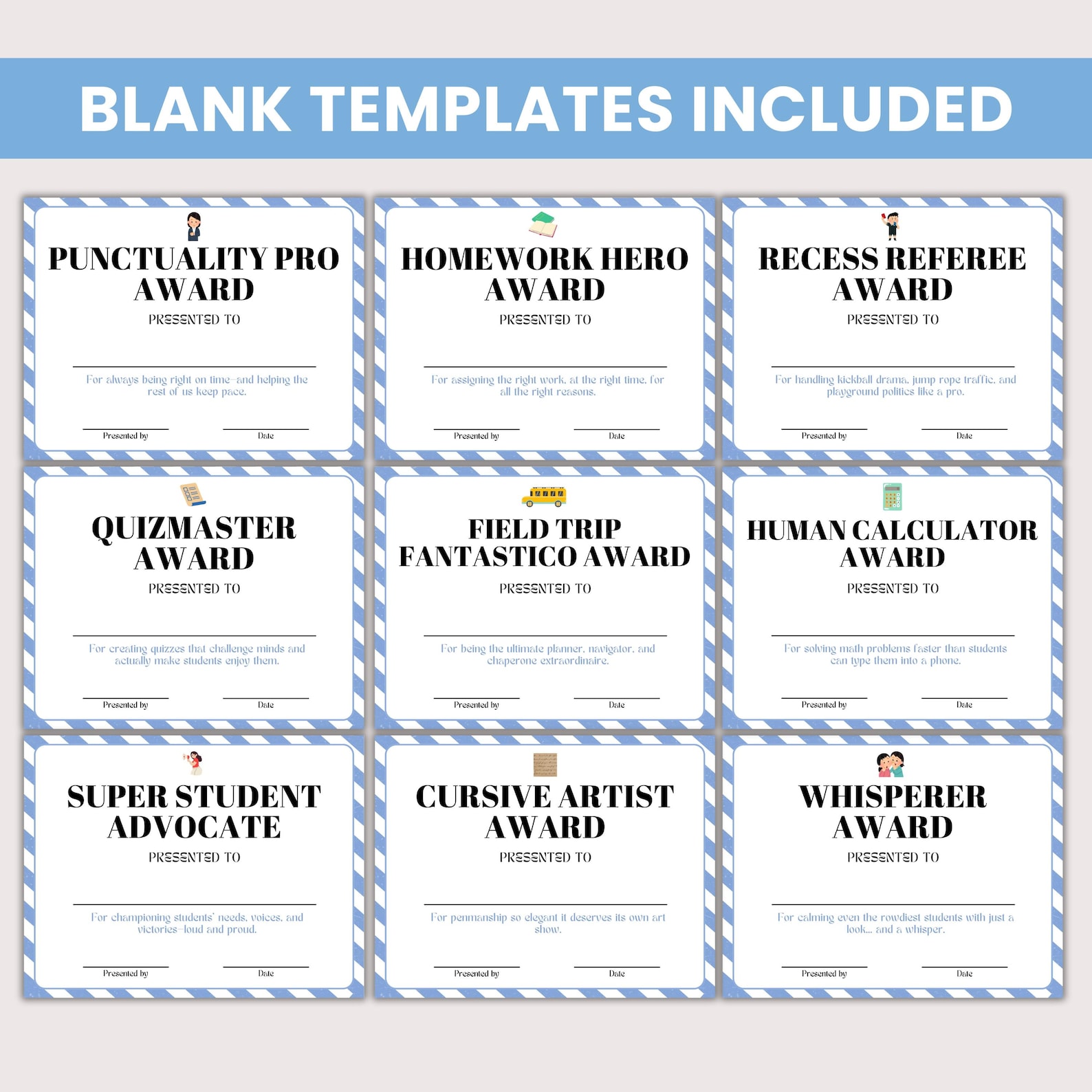 Editable Teacher Awards: 200+ School Superlatives (CANVA) - Etsy