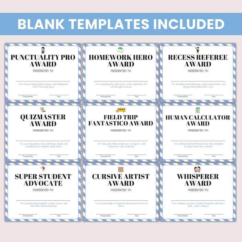 Editable Teacher Awards: 200+ School Superlatives (CANVA) - Etsy