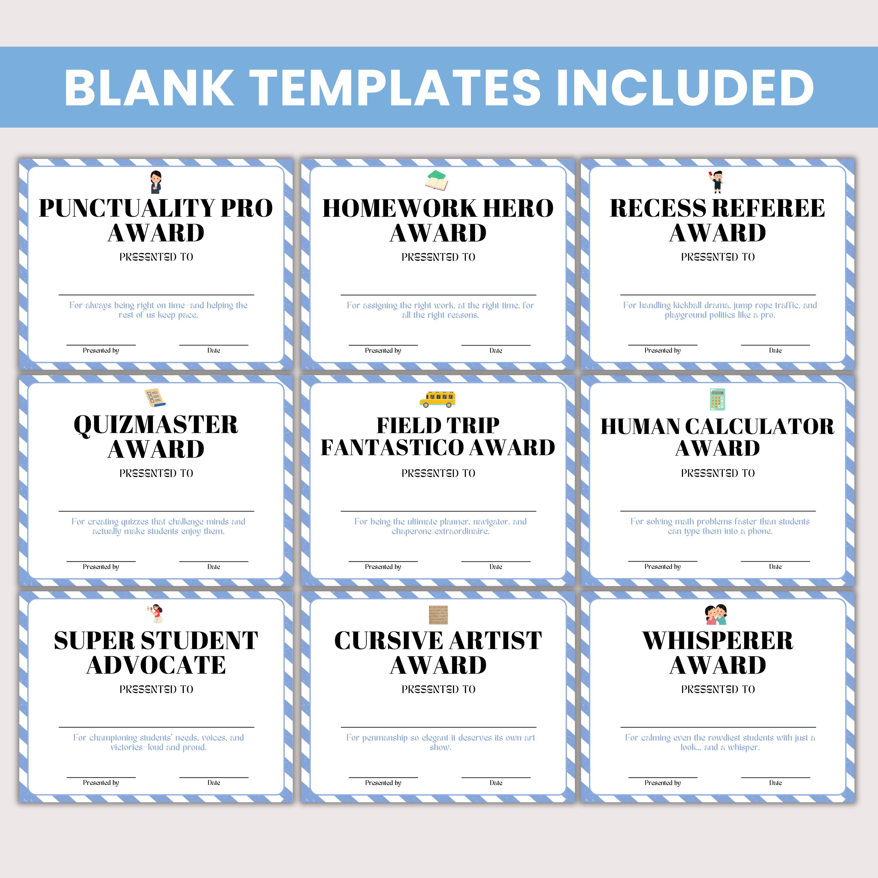 Editable Teacher Awards: 200+ School Superlatives (CANVA) - Etsy