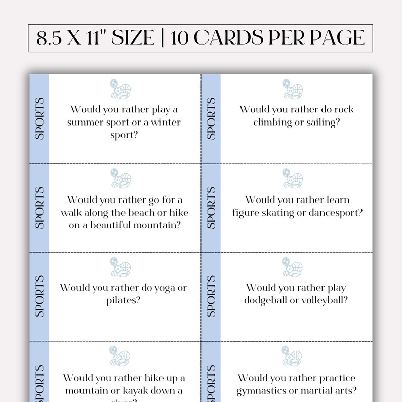 550 'would You Rather' Conversation Starter Cards (digital Download) - Etsy
