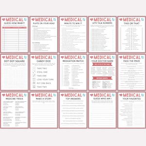 Editable Medical Games Bundle: 45 Printable Party Games (CANVA) - Etsy