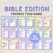 Bible Friendly Feud, Bible Games, Church Family Feud, Bible Family Feud ...