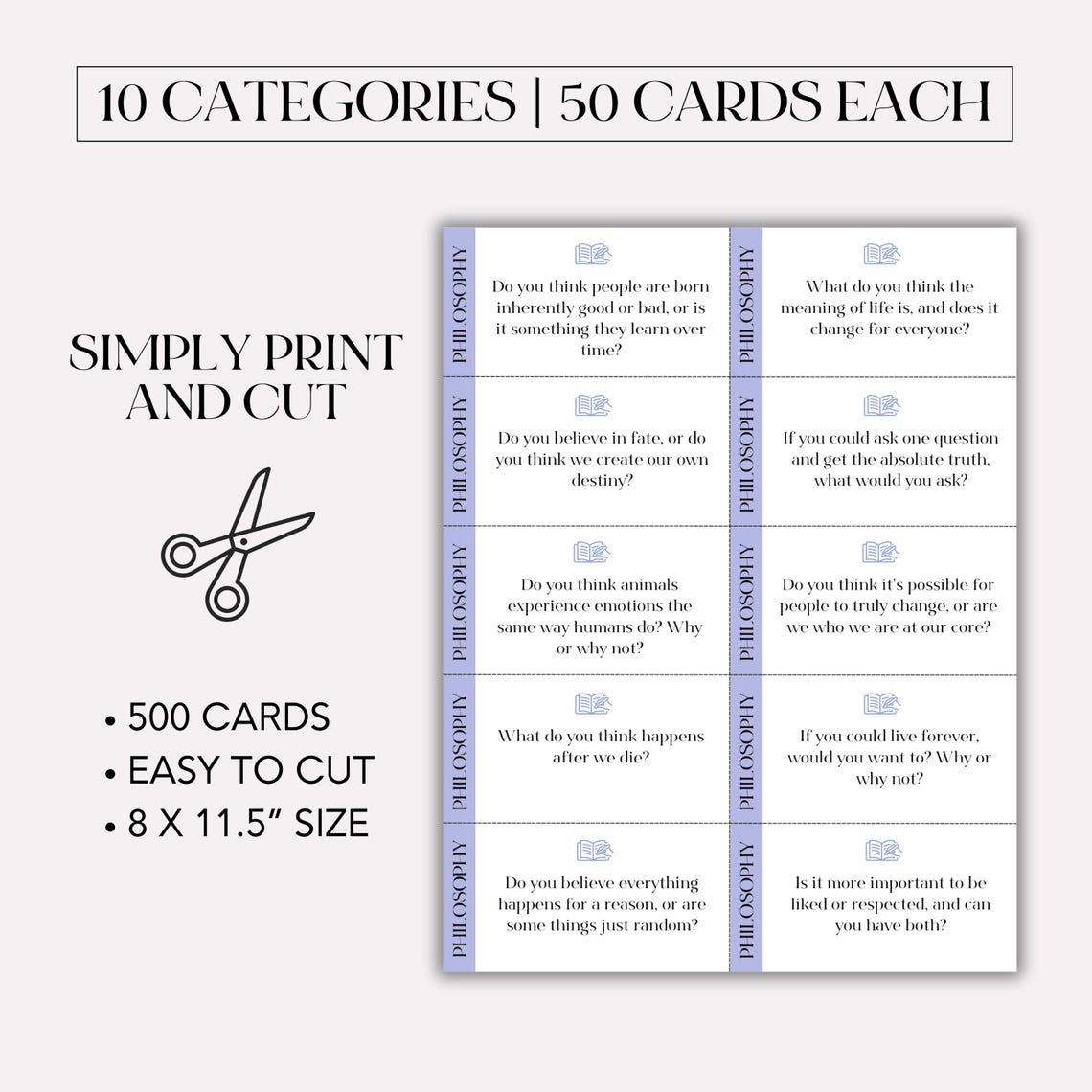 500 Icebreaker Questions: Printable Conversation Starter Cards ...