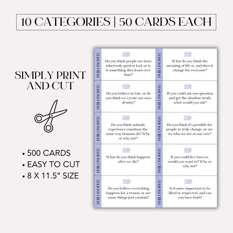 500 Icebreaker Questions: Printable Conversation Starter Cards ...