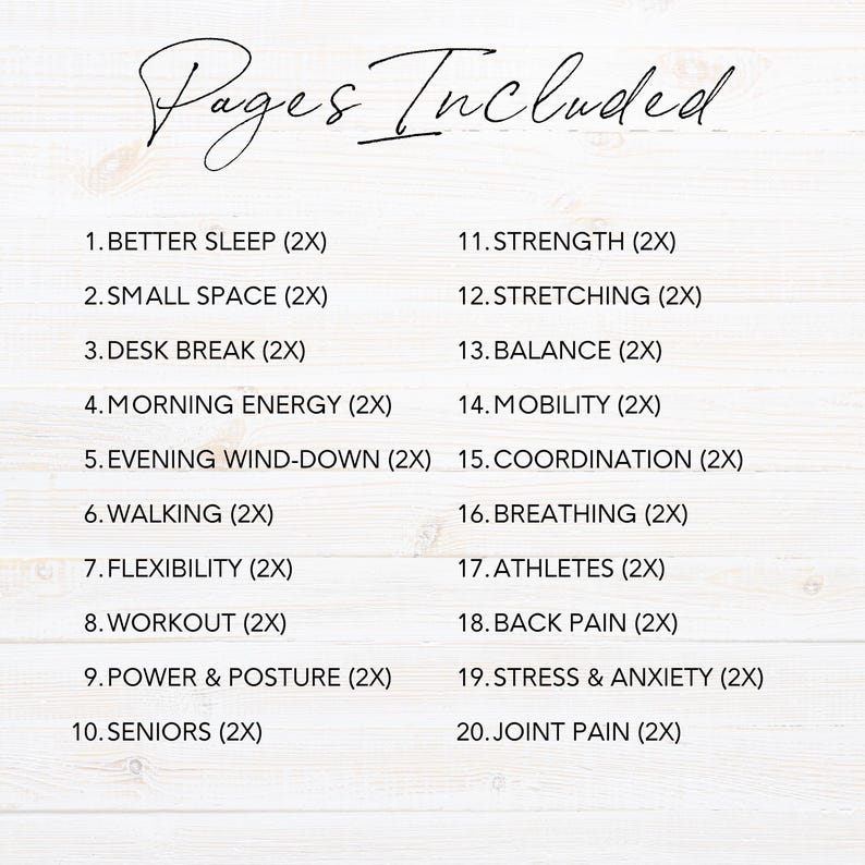 40 Tai Chi Workout Bundle Printable, 30 Day Fitness Planner PDF, Chair ...