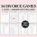 Editable Divorce Party Games Bundle, Couples Games, Breakup Party Games ...