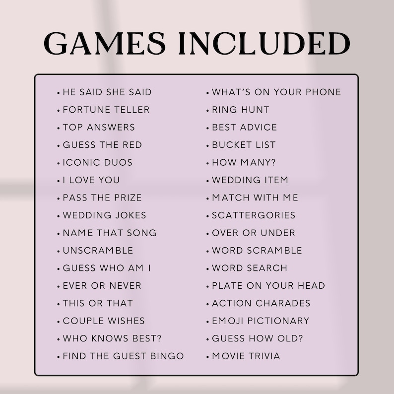 32 Engagement Party Games Bundle: Printable Couples Games (canva ...