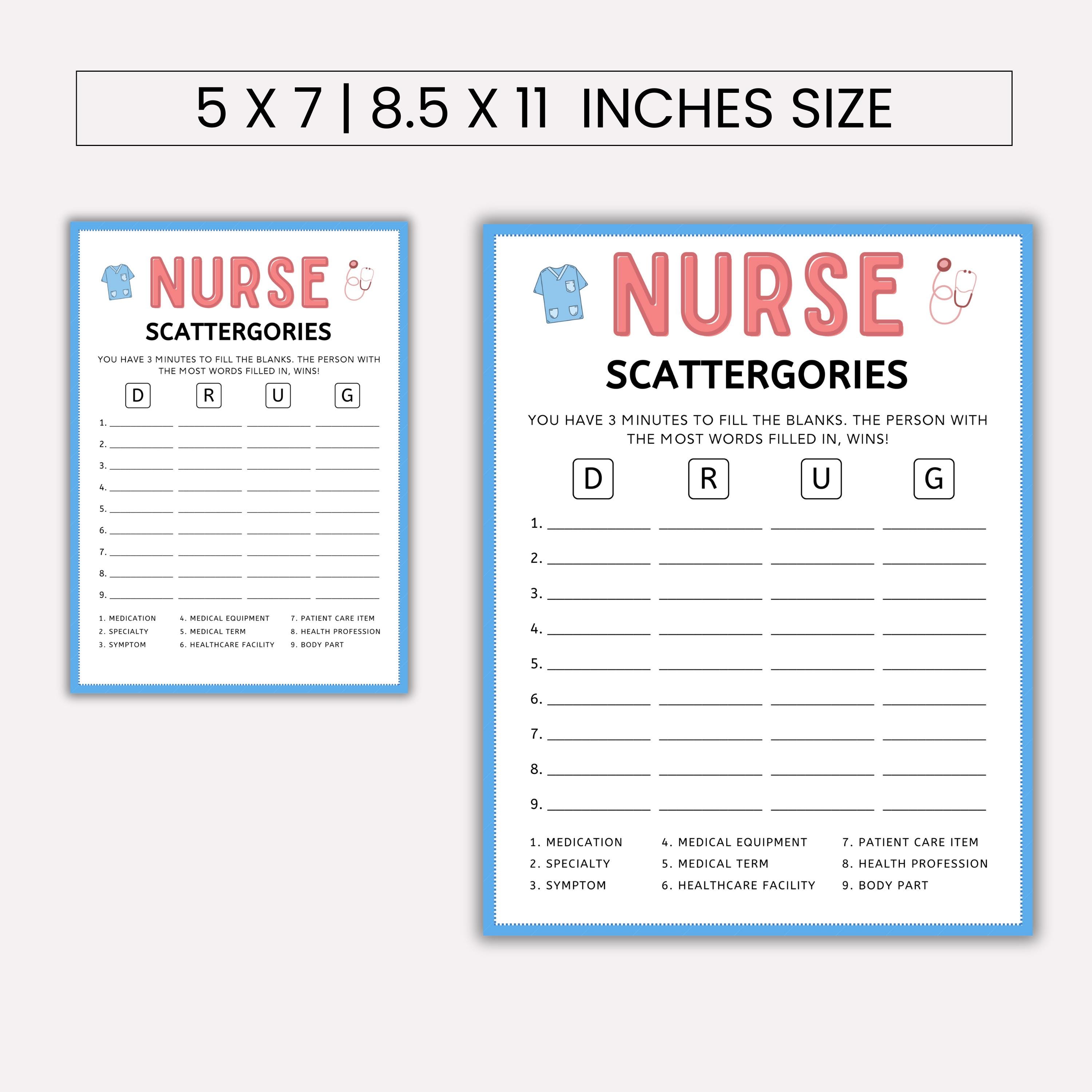 47 Nurse Party Games Bundle: Editable & Printable (CANVA) - Etsy