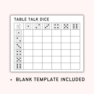 Table Talk Dice, Dicebreaker Game, Games for Kid, Teacher Resource ...