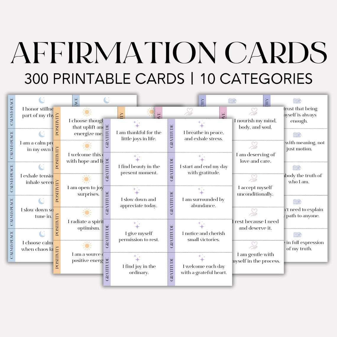 300 Printable Affirmation Cards: Daily Positivity (digital Download ...