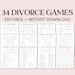 Editable Divorce Party Games Bundle, Couples Games, Breakup Party Games ...
