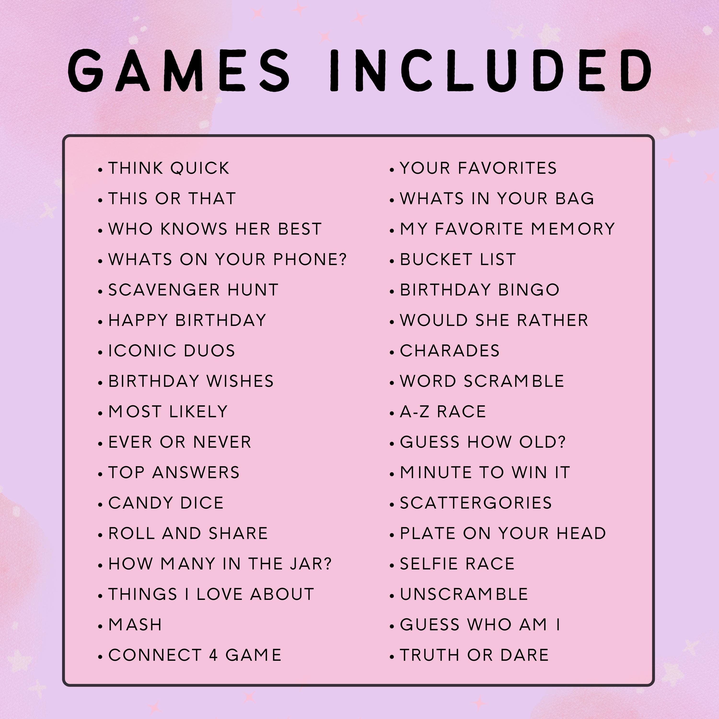 Editable Sweet Sixteen Birthday, 16th Birthday Games, 16th Birthday ...