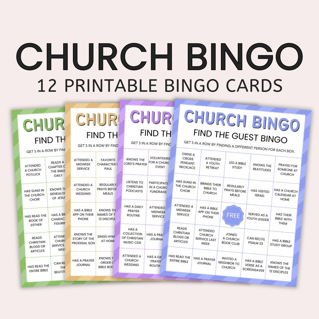 Church Bingo Game, Bible Bingo Game, Youth Group Games, Women's ...