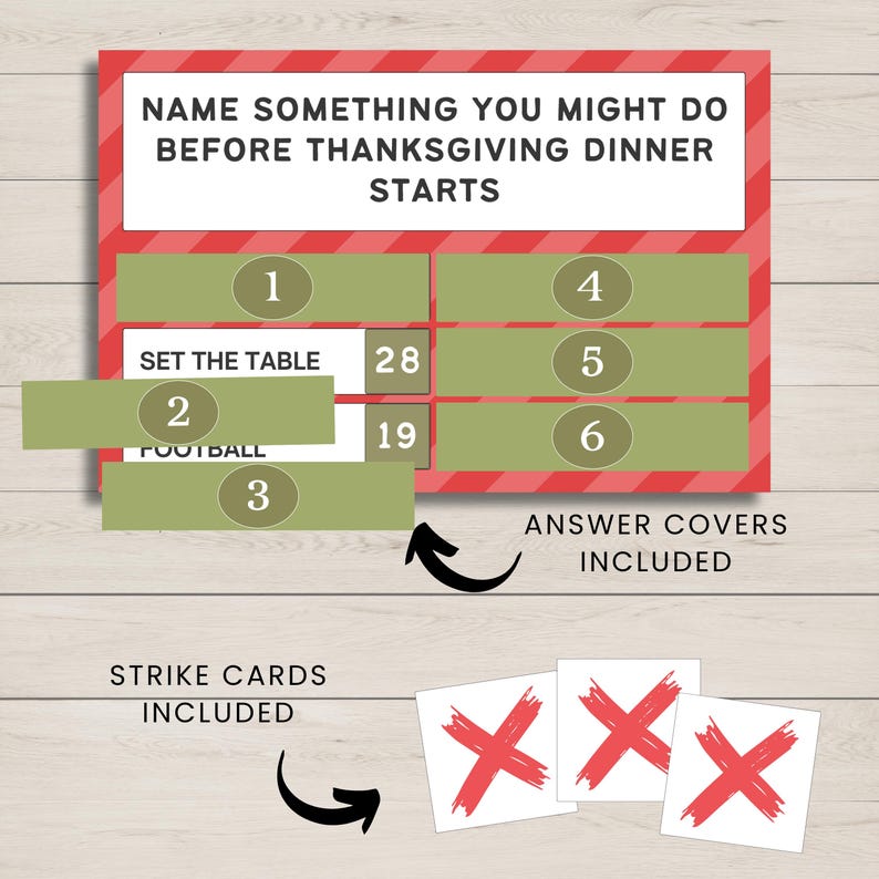Thanksgiving Friendly Feud, Thanksgiving Games, Thanksgiving Trivia ...