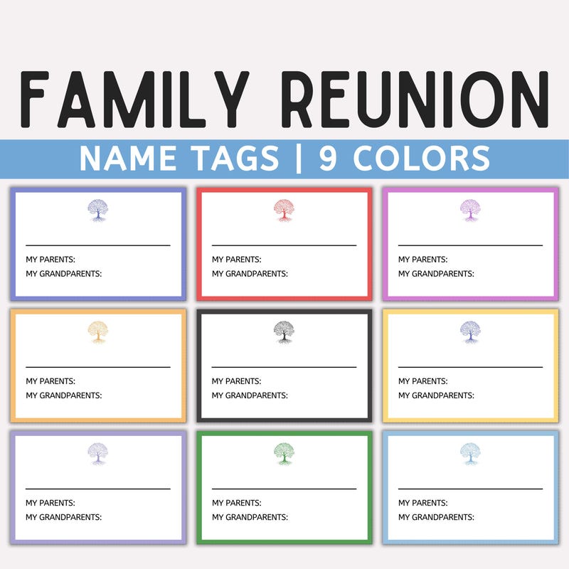 Family Reunion Sticker Label - Etsy UK