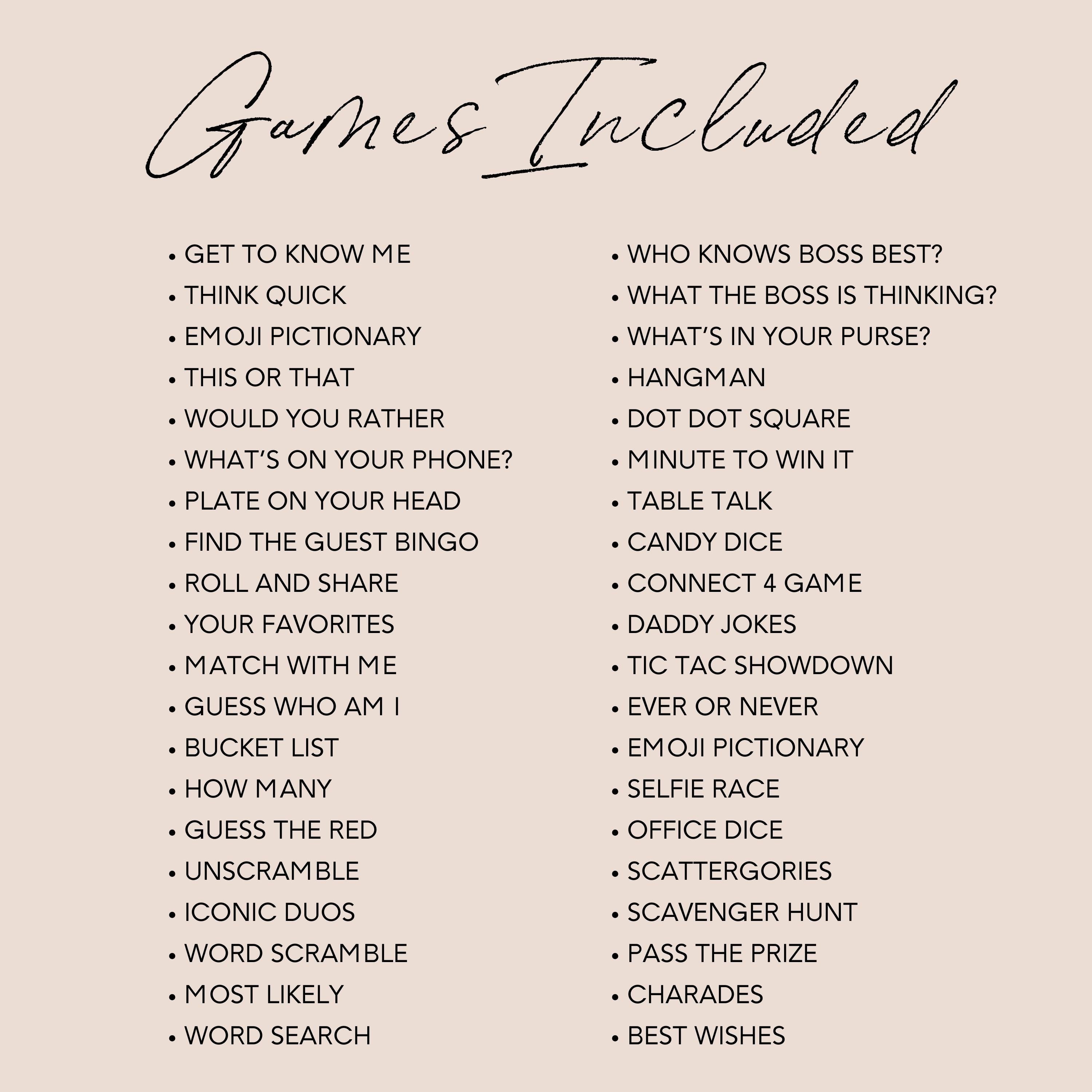 Editable Icebreaker Games Bundle: Work & Office Party (canva Template ...