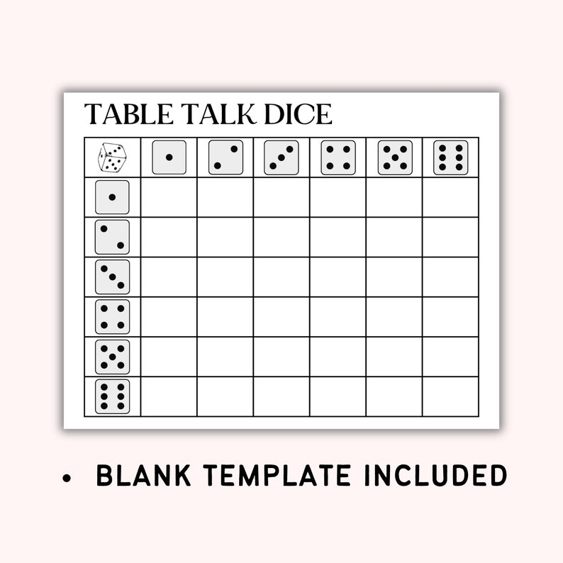 Christian Table Talk Dice, Games for Youth Group, Womens Ministry ...