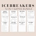 Icebreaker Games Bundle, Ice Breaker Questions, Office Party Games ...