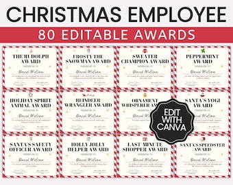 Holiday Employee Certificates, Funny Employee Awards, Christmas ...