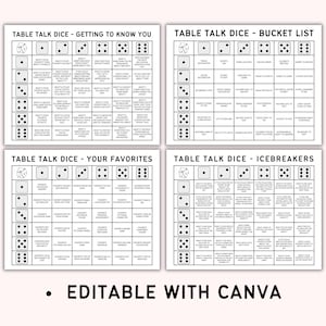 Table Talk Dice, Dicebreaker Game, Games for Kid, Teacher Resource ...