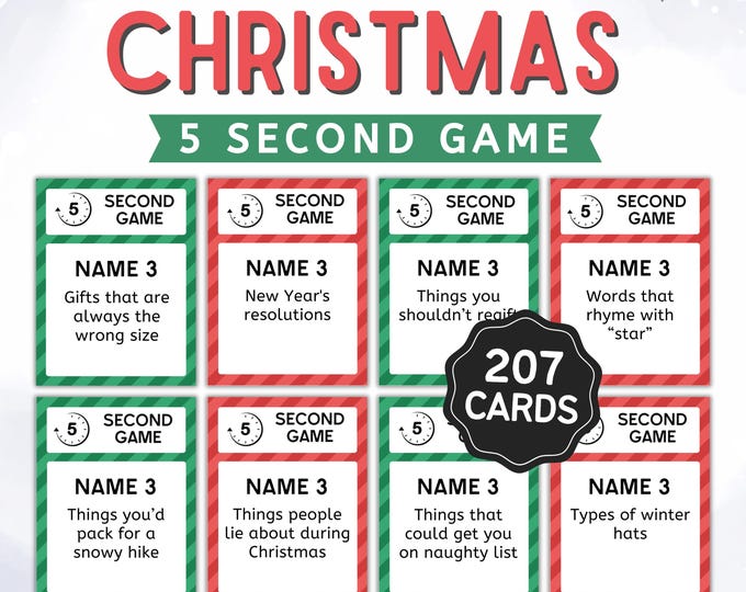 Christmas 5 Second Game: Christmas Party Games, Activity for Office ...