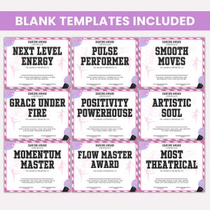 Editable Dance Award Certificates: 200+ Dancing Team Awards (CANVA) - Etsy