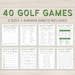 40 Golf Party Games Bundle: Printable & Editable (digital Download) - Etsy