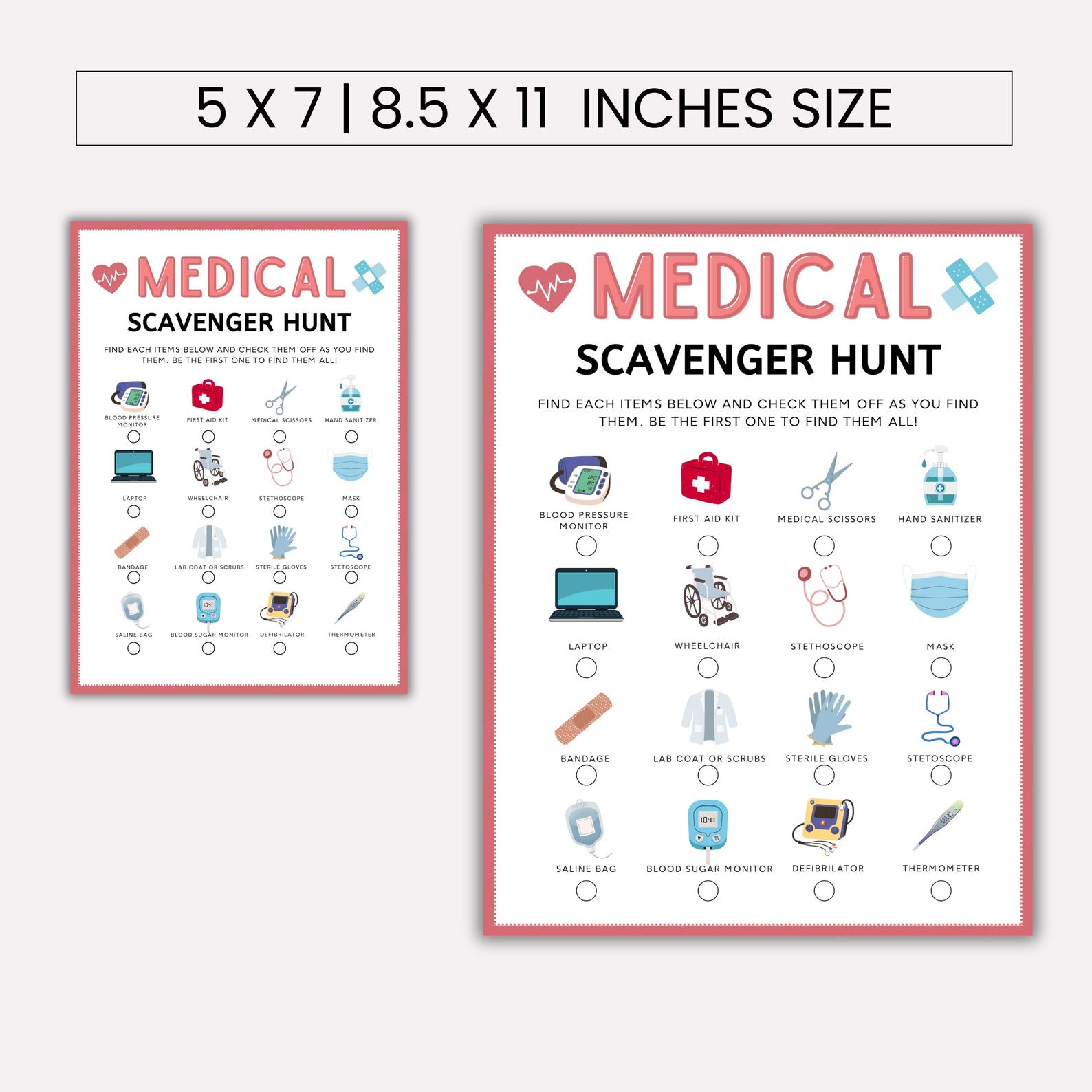 Editable Medical Games Bundle: 45 Printable Party Games (CANVA) - Etsy