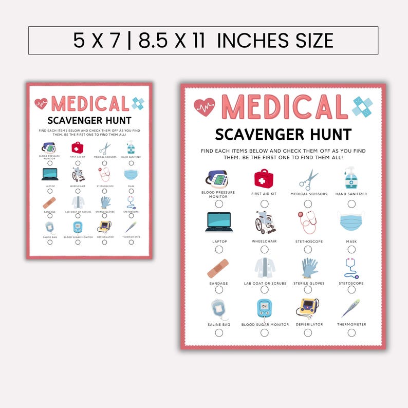 Editable Medical Games Bundle: 45 Printable Party Games (CANVA) - Etsy