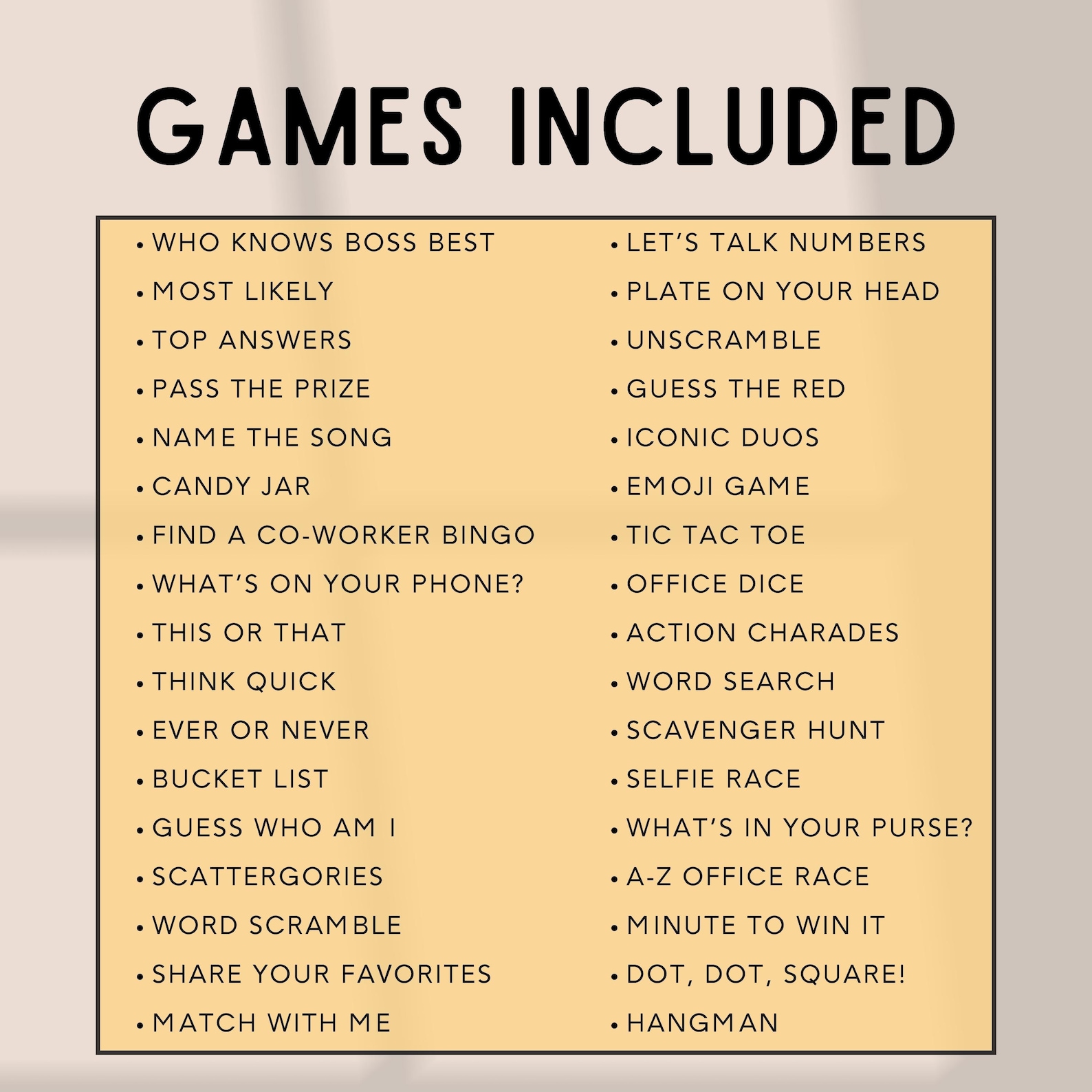 Editable Office Party Games, Work Party Games, Team Meeting Games ...