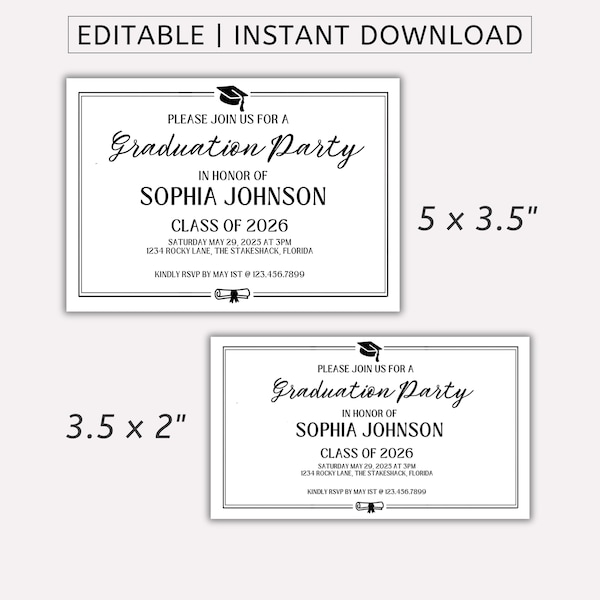Graduation Open House Invitations - Etsy