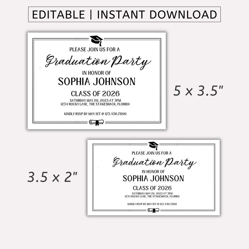 Graduation Open House Invitations - Etsy
