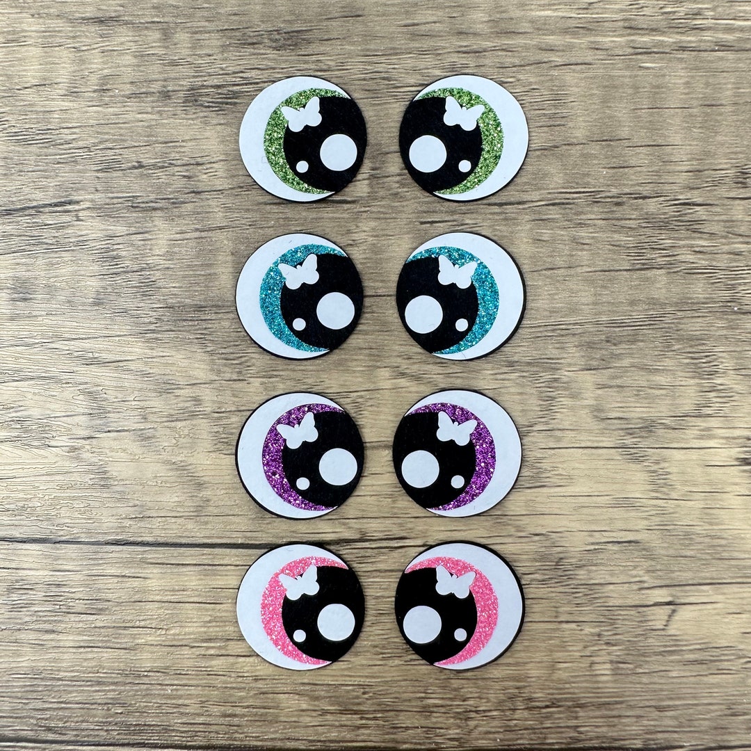 4 Sets Felt Eyes, Glitter Felt Eyes, 1 Inch Felt Eyes, 25mm Felt Eyes ...