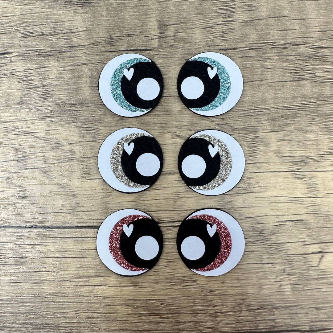 3 Sets Felt Eyes, Glitter Felt Eyes, 1 Inch Felt Eyes, 25mm Felt Eyes ...