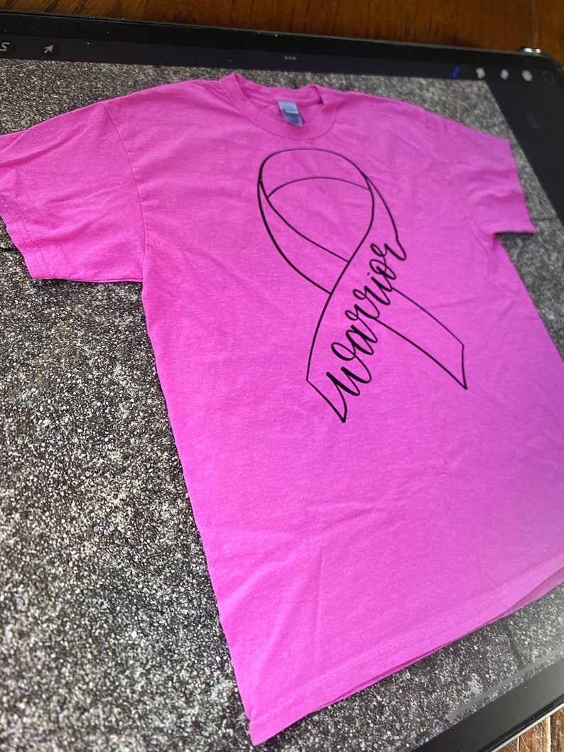 Cancer Warrior Ribbon PNG handwritten - Etsy