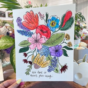 Custom Floral Calligraphy Art Prints - Etsy