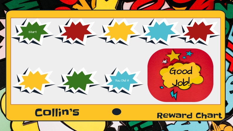 Comic Theme Reward Chart - Etsy
