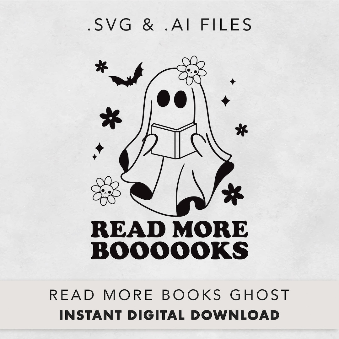 Read More Boooooks Ghost SVG, Vector for Halloween, SVG / AI File ...