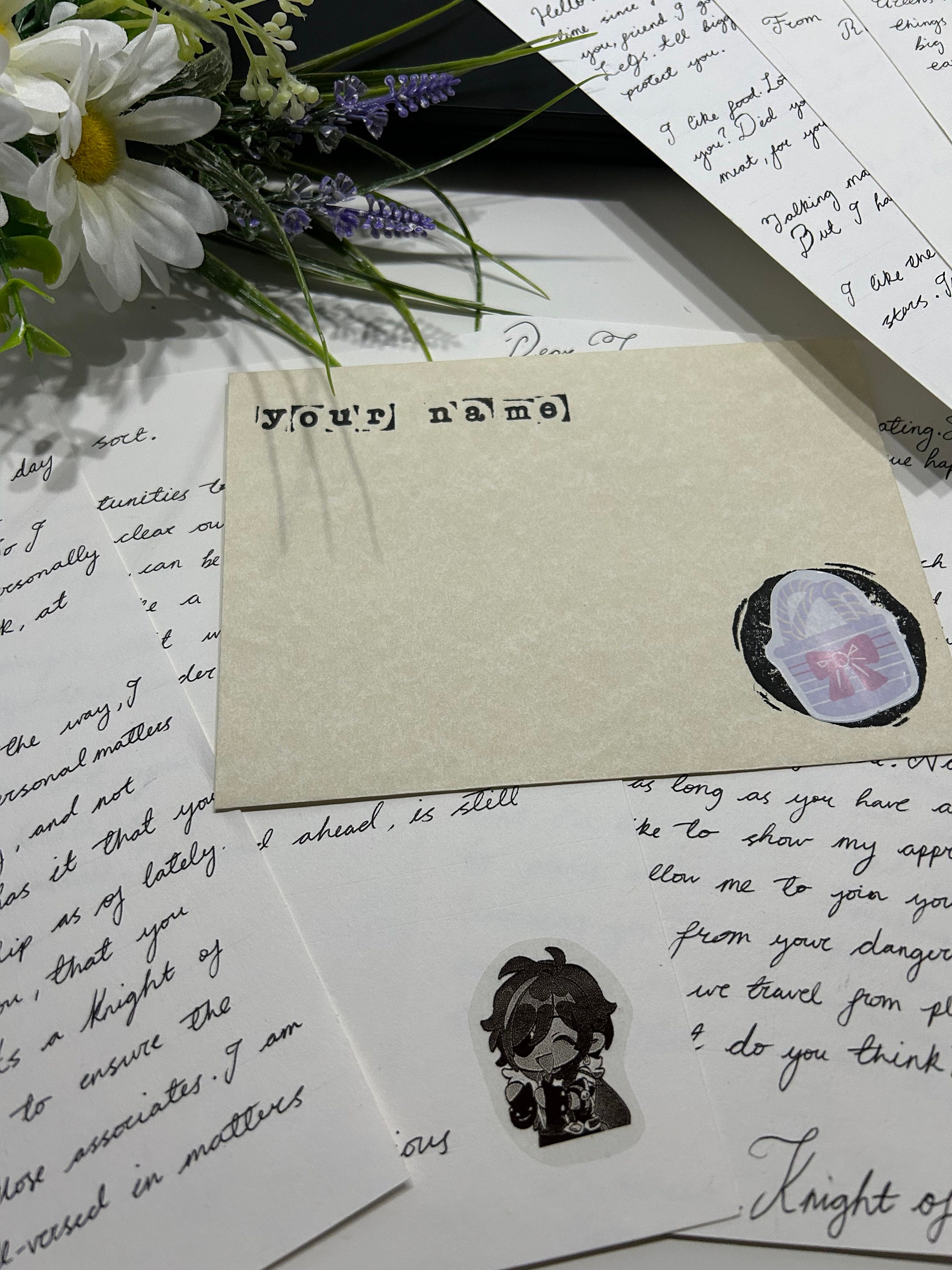 Kaeya Genshin Impact Custom Personalised Character Letter - Etsy