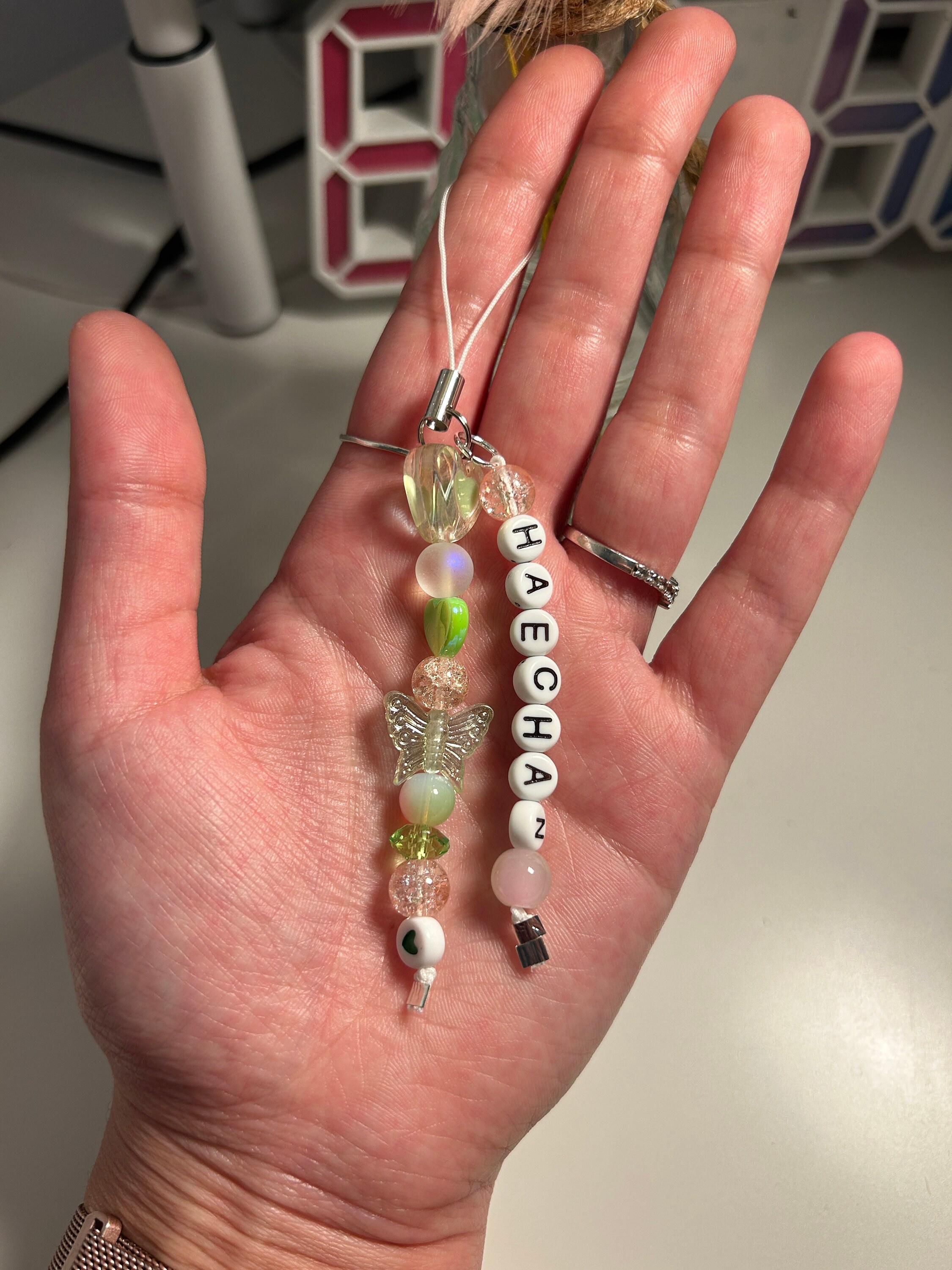 NCT Haechan Kpop Phone Charm Strap Green Nct Merch Beaded Phone Charm ...