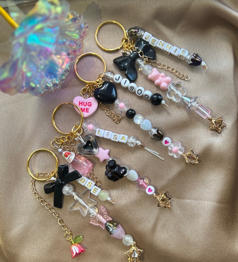 Blackpink Rose Kpop Keychain Custom Jisoo Rose Lisa Jennie Kpop Gifts ...