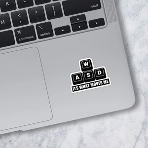 WASD Gamer Sticker: Funny Gaming Keyboard Decal - Etsy